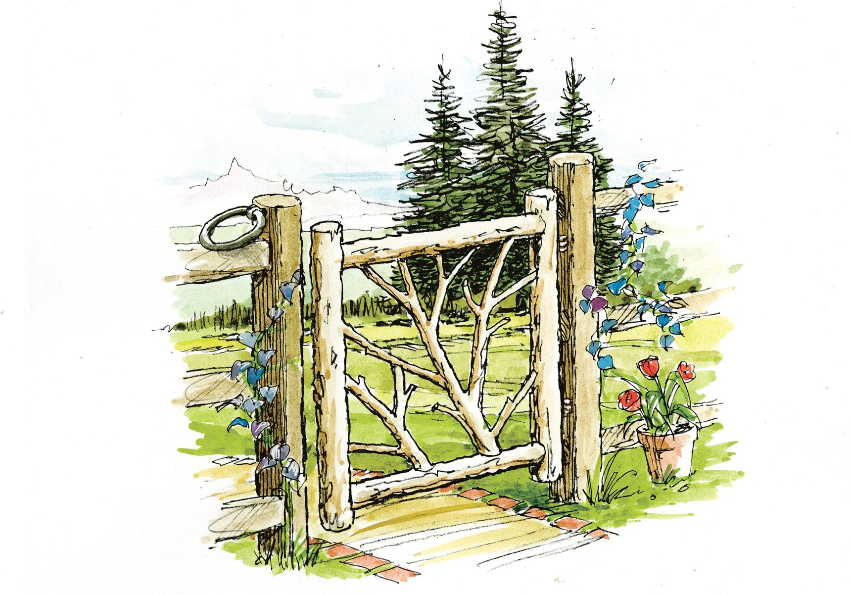 How to Build a Rustic Gate – Mother Earth News